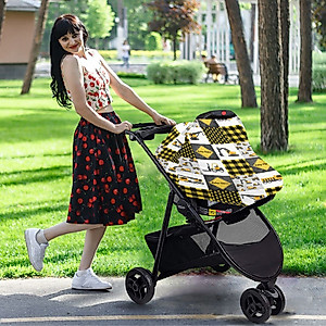 Personalized Baby Car Seat Cover for Boys Girls, Custom Nursing Covers for Breastfeeding with Name, Infant Stroller Cover, Baby Carseat Canopy for Newborn, Multiuse Car Seat Canopies, Constructions