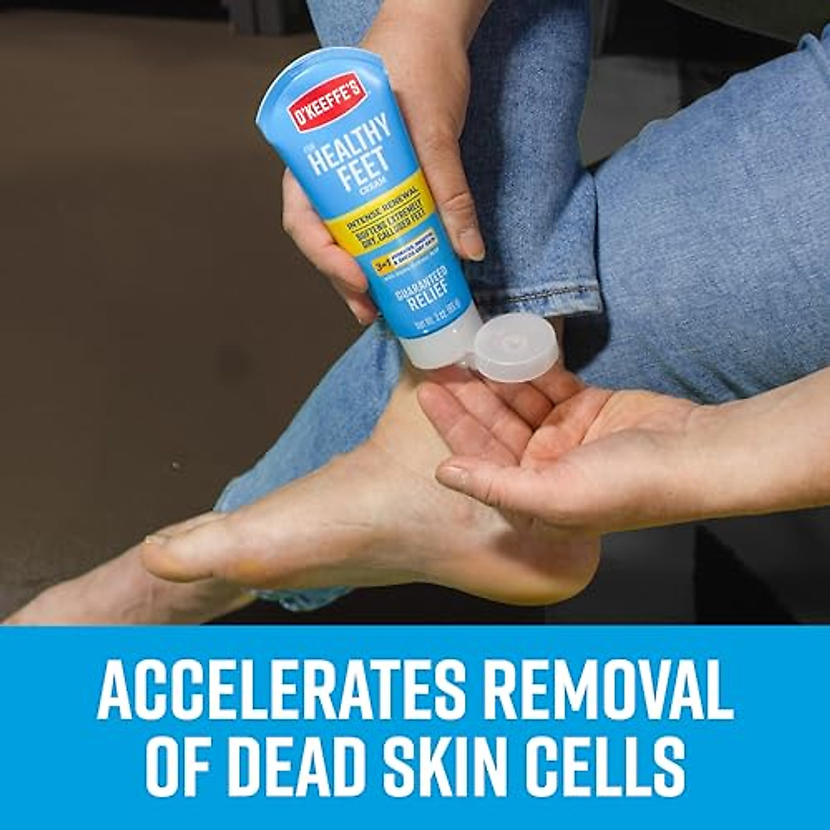 O'Keeffe's Healthy Feet Intense Renewal Cream with Alpha Hydroxy Acid; Softens and Exfoliates Extremely Dry; Callused Feet; 3oz Tube (Pack of 1)