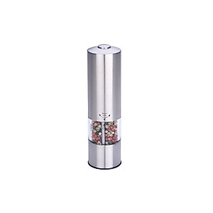 MIU France Stainless Steel Battery-Operated Peppermill with LED Light