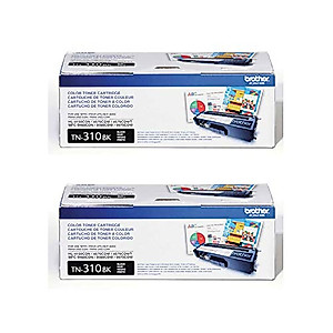 Genuine Brother TN310BK (TN-310BK) Black Toner Cartridge 2-Pack