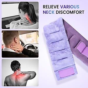 SuzziPad Microwavable Heating Pad for Neck Discomfort, Convenient Shoulder Warmer for Stress Relief, Moist Heated Wrap Bean Bag Hot Pack, Cold and Warm Compress