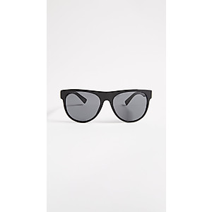 Versace VE 4346 GB1/87 Black Plastic Round Sunglasses Grey Classic Lens