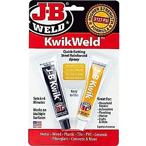 J-B Weld 8276 KwikWeld Quick Setting Steel Reinforced Epoxy - Dark Grey 2 oz