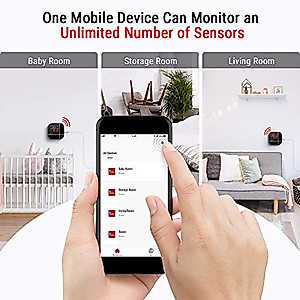 ThermoPro WiFi Thermometer Hygrometer TP90, Compatible with Alexa, Smart Humidity Temperature Sensor with App, Wireless Home Temperature and Humidity Monitor for Room Greenhouse Incubator Wine Cellar