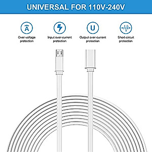 Sumind 4 Pack 10 ft/ 3 Meter Micro USB Extension Cable Male to Female Extender Cord Compatible with Wireless Security Camera Flat Power Cable, Cable Clips Included (White)