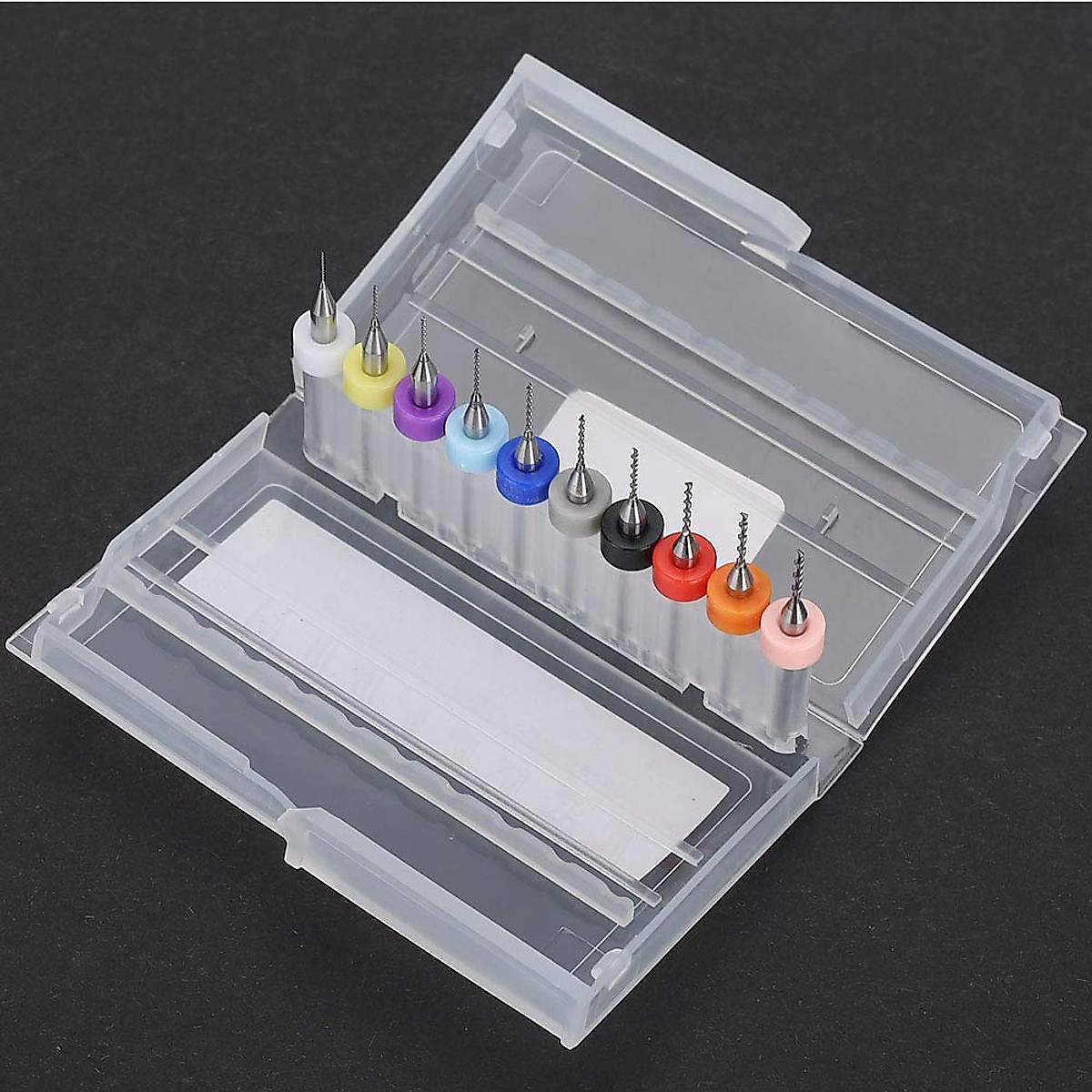 KIKYO Drill Bits, 10pcs 0.3-1.2mm Tungsten Steel Durable Drill Bit for PCB Circuit Board