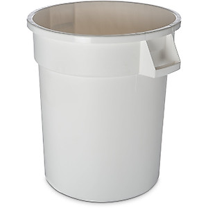 CFS 34102002 Bronco Round Waste Container Only, 20 Gallon, White