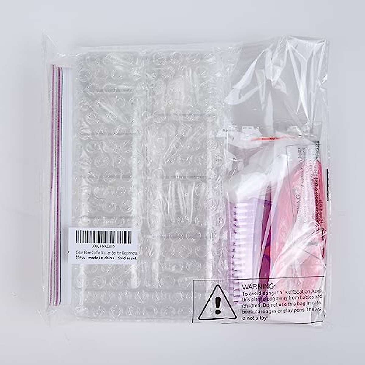 Clear Coffin Nail Tips Set, Teenitor Long Acrylic Nail Tip Full Cover Clear Press On Nails, 600pcs Ballerina False Nails Tips With Nail Glue, Acrylic Nail Clipper Files And Buffer Polisher Nail Brush for Beginners