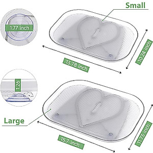 Londonderry Fridge Organizers and Storage with Lazy Susan Turntable - 15.7’’ and 13.7’’ Options | Efficient Rotation, Waste Reduction | Suitable for Refrigerator Cabinet and Pantry (Big)