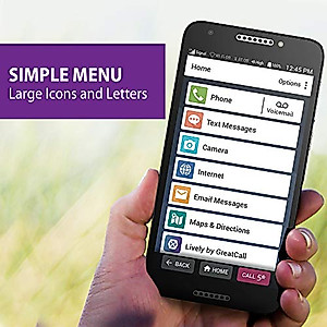 Jitterbug Smart2 unlocked, 32gb, No-Contract Easy-to-use Smartphone for Seniors by GreatCall,Black