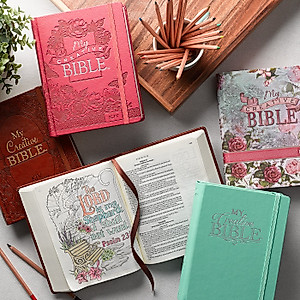 KJV Holy Bible, My Creative Bible, Faux Leather Hardcover - Ribbon Marker, King James Version, Teal w/Elastic Closure (KJV Creative Editions)