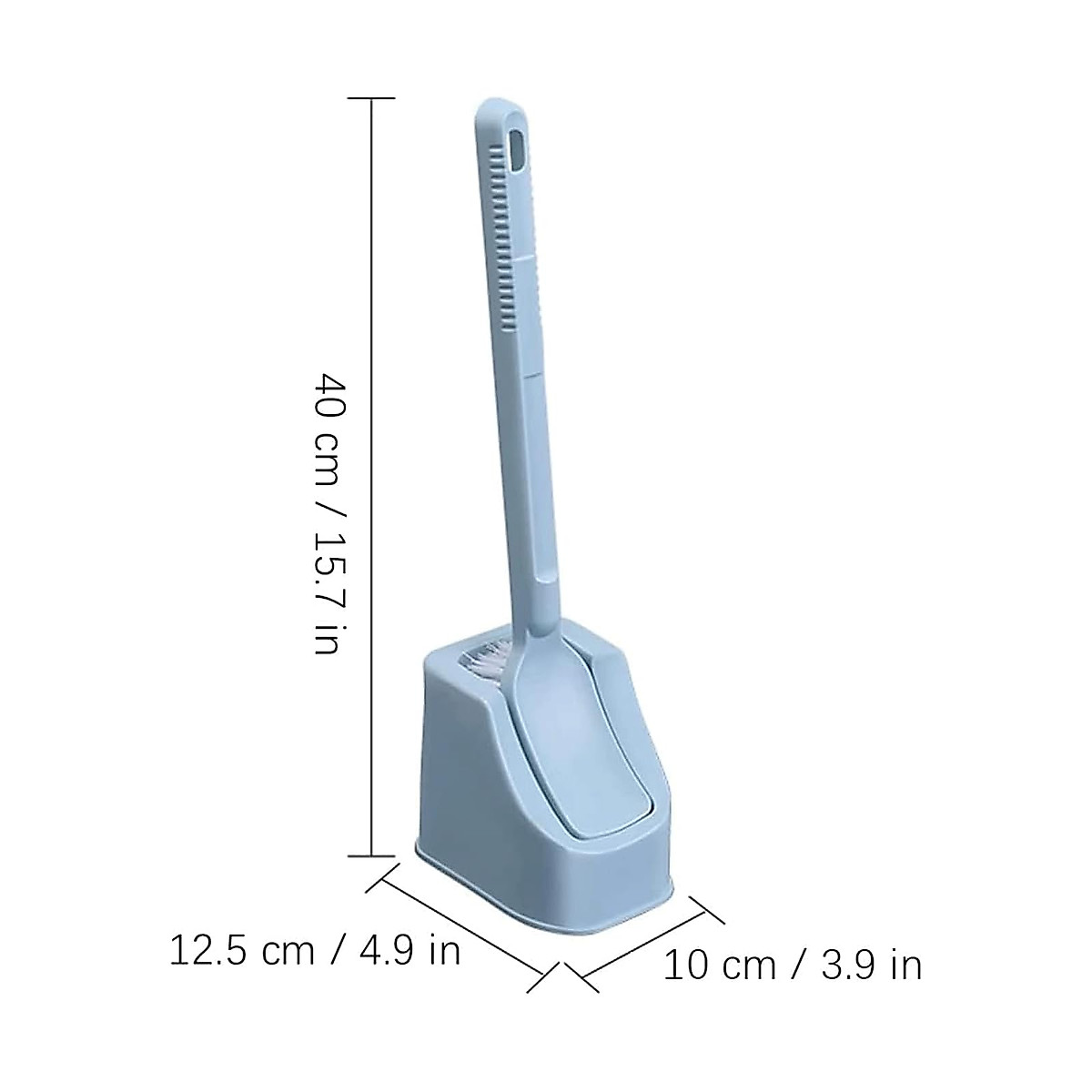 SAAKO Plastic Toilet Brush Wall Mounted Floor Toilet Bowl Brush Toilet Cleaner Brush and Holder Set Bathroom Cleaning Scrubber