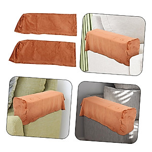 VICASKY Elastic Camel Sofa Arm Rest Covers 2 Pack Universal Armrest Protectors Comfortable Elastic Covers for Chairs Sofas