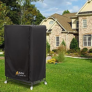 Perfitel Universal Large Bird Cage Cover(Black) Good Night Black-Out Birdcage Cover Durable Breathable Washable Material (31 * 21 * 52)