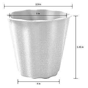 FloraCraft Floral Design Container 5.4 Inch x 5.9 Inch x 5.9 Inch White