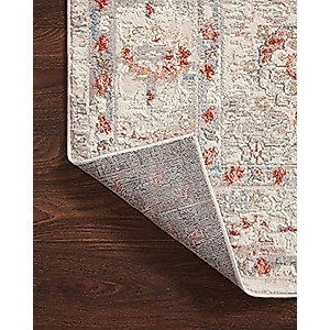 Loloi II Estelle Collection EST-01 Ivory/Rust, Transitional 9'-3" x 12'-10" Area Rug