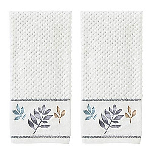 SKL Home by Saturday Knight Ltd Pencil Leaves Hand Towel, natural, (2-Pack)