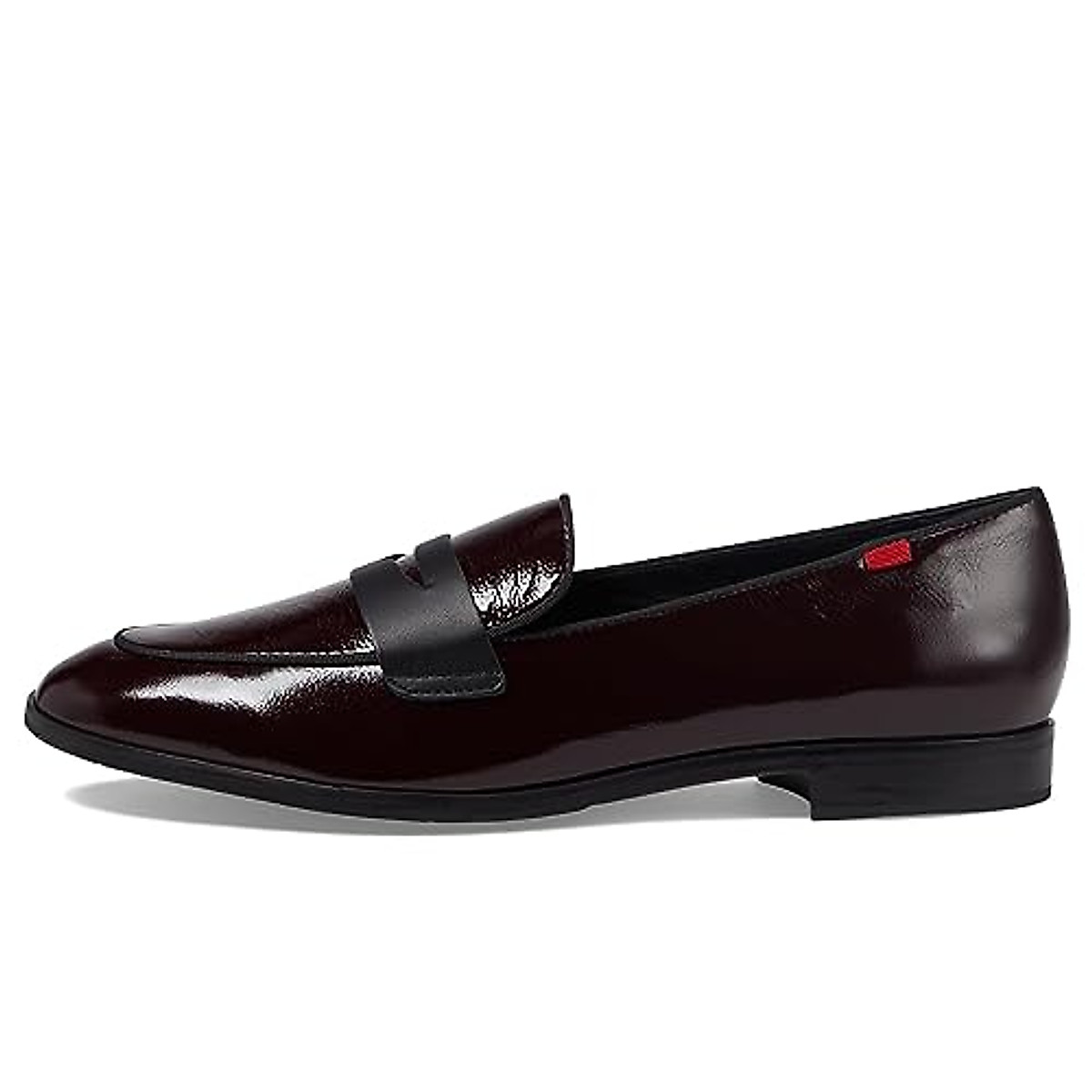 Marc Joseph New York Bryant Park Loafers for Women – Leather Sole Insert – Flexible Rubber Sole – Penny Strap Wine Svelte Patent 9.5 M