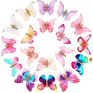 Boao 18 Pieces Glitter Butterfly Hair Clips for Girls Teens Women Hair Accessories(Trendy Style)