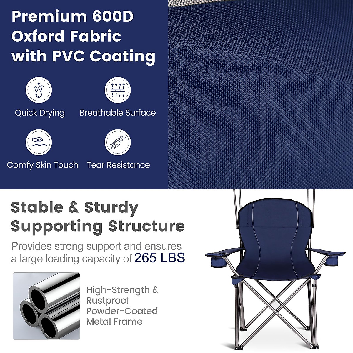 OP3640 Camping Chair, Blue