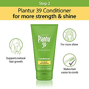 Plantur 39 Phyto-Caffeine Women's 3-Step System for Colored, Stressed Hair - Shampoo (8.45 fl), Conditioner (5.07 fl), Tonic (6.76 fl)