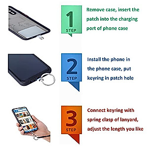 iFunLong Handmade Phone Lanyard with Patch Pads, Adjustable Crossbody Lanyard Tethers Badge Lanyard Compatible with Most Smartphones (Black)