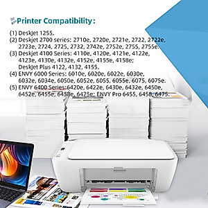 Relcolor Remanufactured HP 67XL 67 XL Black 2 Pack Ink Cartridge for 2700 2700e 2752 2752e 2755 2755e 4100 4100e 4152e 4155 4155e 6000 6055e 6055 6400 6458 6452 6458e 6455 6455e Printer HP67 HP67XL