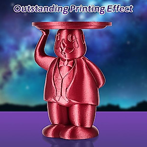 ERYONE Sparkly Glitter Shining PLA Filament for 3D Printer, 1.75mm +/-0.03mm, 1kg(2.2LBS)/Spool, Red