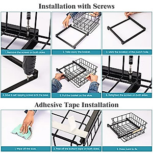 HOUSE AGAIN Pull Down Kitchen Cabinet Organizer, Drop Down Spice Rack Easy Reach for Pantry/Cabinet/Cupboard, Sliding Out Storage Basket for Upper Cabinet, Pull Out Drawer, Black