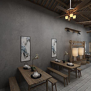 3yecao 24"×354" Wide Thick Dark Grey Black Concrete Wallpaper Peel and Stick 3D Faux Darker Gray Concrete Cement Contact Paper Stained Vinyl Wrap Matte Wall Sticker for Walls Bedroom Basement Bathroom