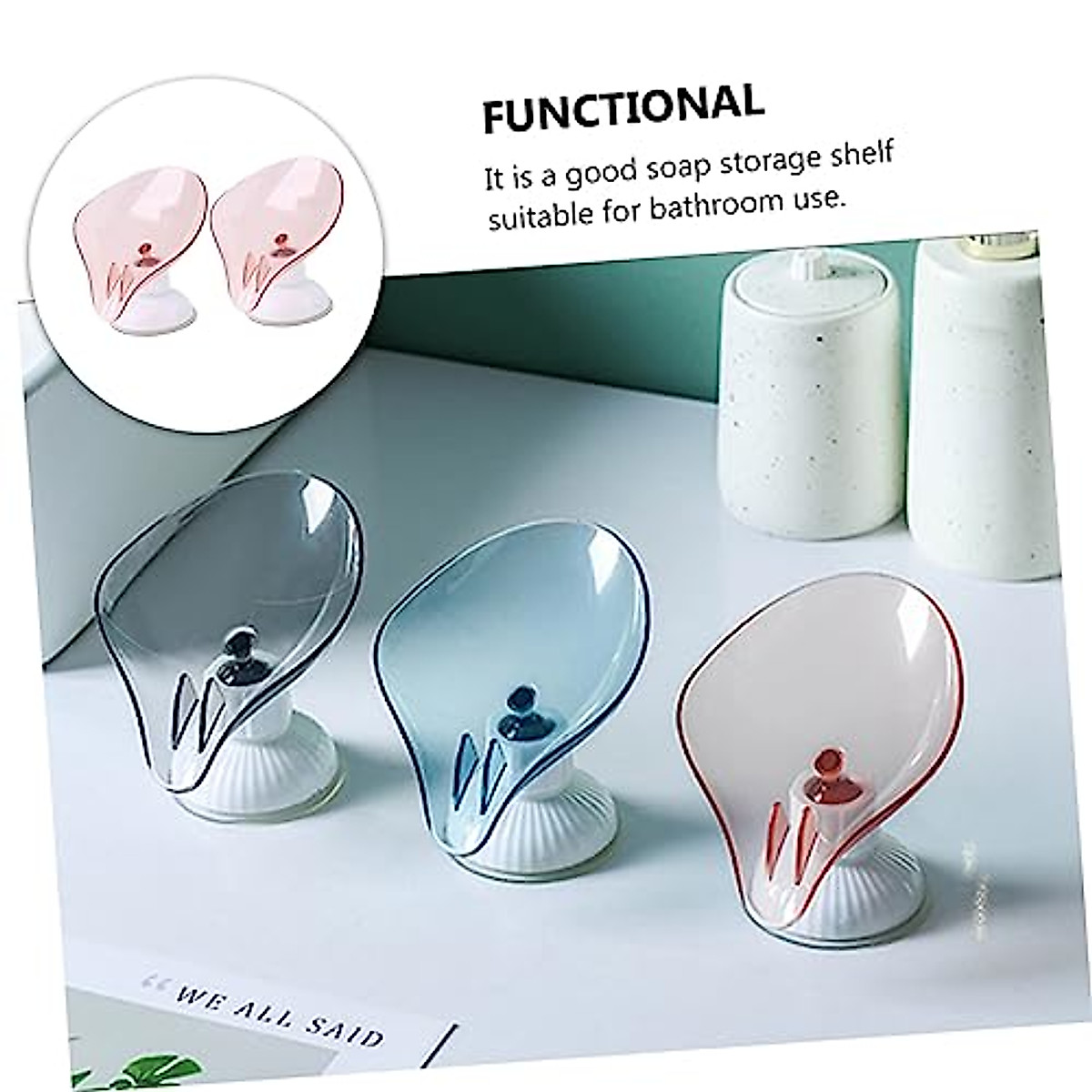 LIGHTAOTAO 2pcs Soap Box Plastic soap Dish Suction Cup soap Holder Water draining soap Dish Compact soap Rack Bathtub Trays for tub Foam Hand soap Dispenser Wall Soap Dispenser Tray Storage