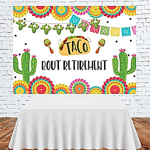 Lofaris Taco Bout Retirement Party Backdrop Mexican Fiesta Retired Background 7x5ft Colorful Paper Cactus Adults Retirement Party Supplies Cake Table Banner
