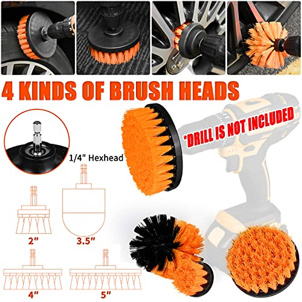 Viewsun 21PCS Car Cleaning Kit, Car Interior Detailing Kit with High Power Handheld Vacuum, Auto Detailing Drill Brush Set, Cleaning Gel, Complete Car Wash Kit Supplies for Deep Cleaning