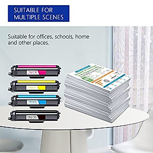 VASERINK TN227 High Yield Toner Set 4 Pack: Compatible TN227BK TN227C TN227M TN227Y Replacement for Brother MFC-L3750CDW HL-L3210CW HL-L3290CD MFC-L3770CDW Printer (TN-227BK/C/M/Y)