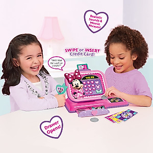 Disney Junior Minnie Mouse Bowtique Cash Register with Sounds, Dress Up and Pretend Play