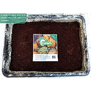 Hydro Crunch CB801-2PK Coco Coir Block 2.5 Cubic Ft Block (2-Pack), Brown