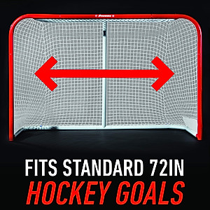 Franklin Sports NHL Hockey Goal Replacement Net - 72" Official Size Goal Replacement Netting - Outdoor Street Hockey Goal Net - Easy Attach Official Size Net - 72" x 48" x 30",White