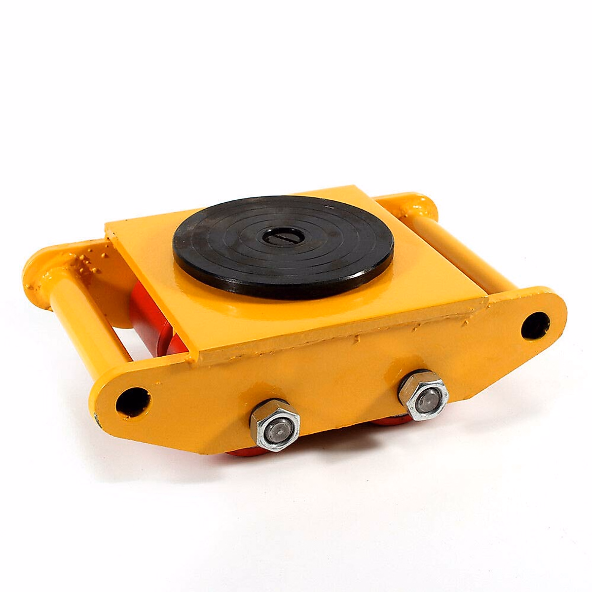 Heavy Duty Machine Dolly Skate, Furniture Dolly Machinery Roller Mover Cargo Trolley 6 Ton 13200lb, w/Steel Rollers Cap 360 Degree Rotation,Yellow