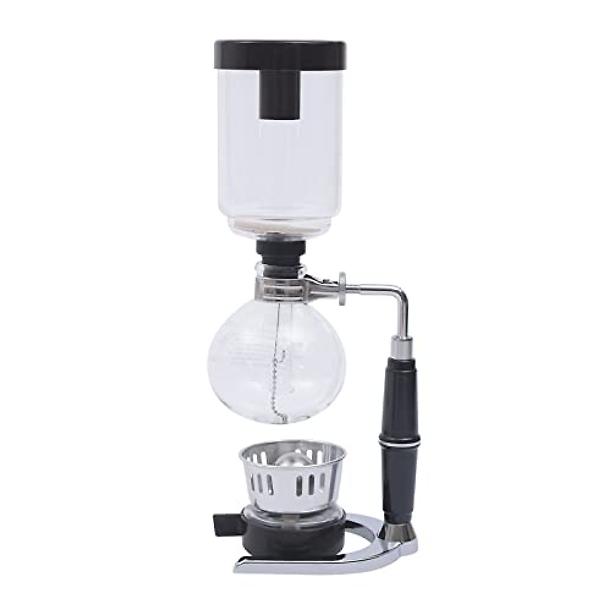 KenSyuInt 3 Cups Syphon Coffee Maker|Tabletop Glass Siphon Pot Syphon Coffee Maker Set-Siphon Vacuum Coffee Maker|High Temperature Resistant Glass Not Breakable