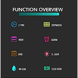 Gosasa Men's Watches Multi Function Military S-Shock Sports Watch LED Digital Waterproof Alarm Watches