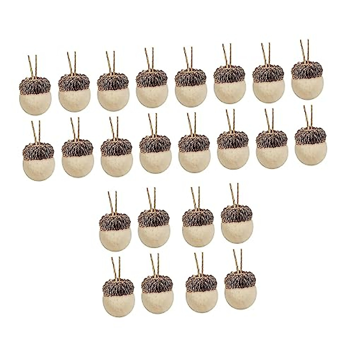 BESTOYARD 24pcs Felt Pine Cones Christmas Decor Mini Craft Balls Acorn Mantel Hanging Acorns Christmas Pinecone Felt Balls White Xmas Decor Props Christmas Hanging Ornaments Small Ball Props