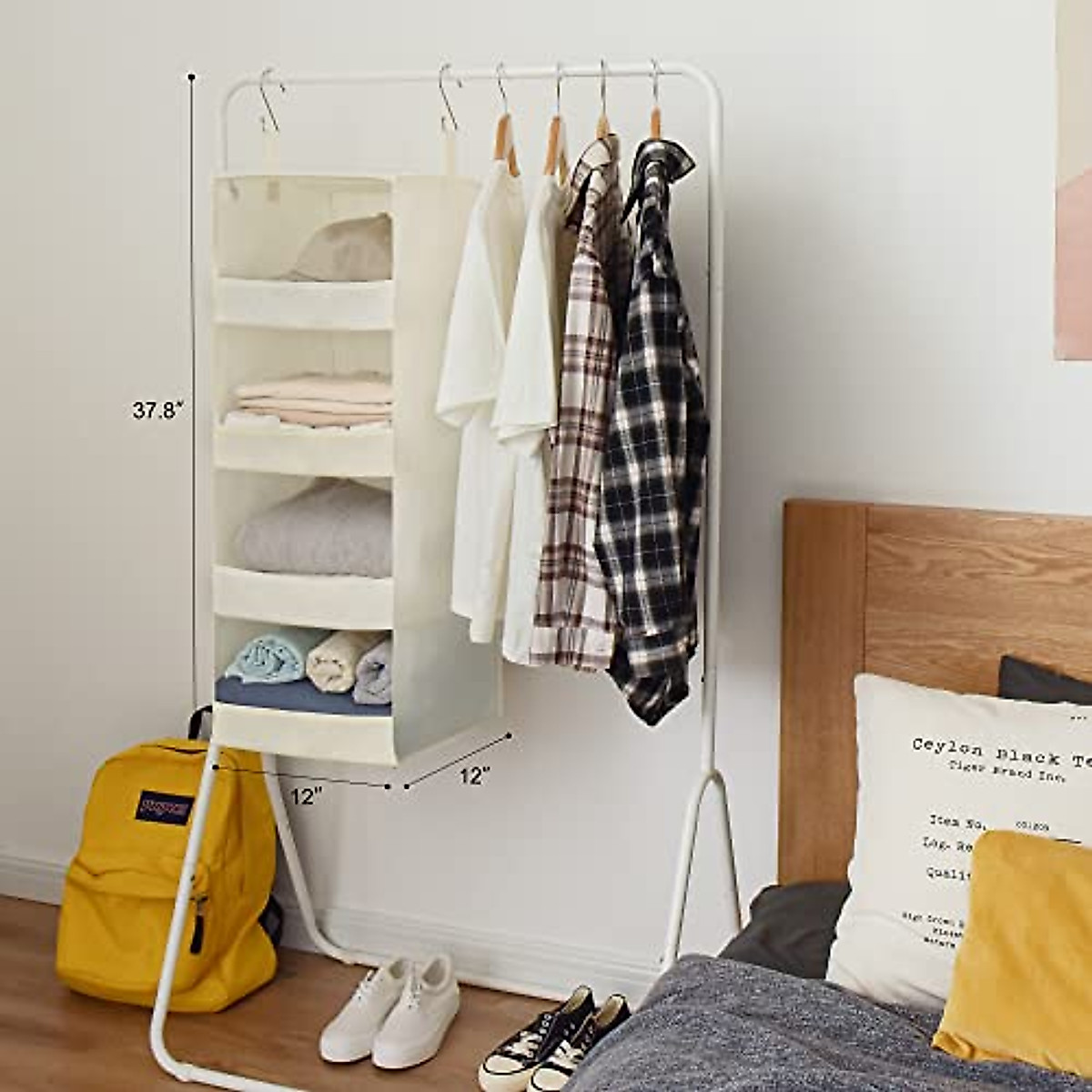 GRANNY SAYS Bundle of 1-Pack Hanging Shelves & 3-Pack Trapezoid Storage Bins