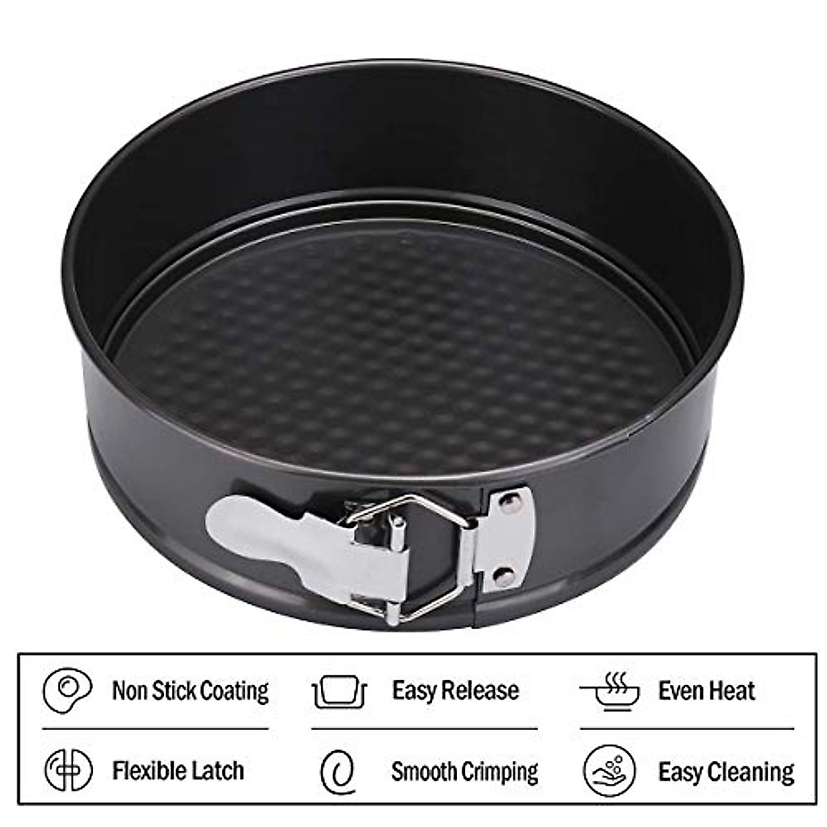 OMBX 4 Inch Cake Pan, Non-Stick Cheesecake Pan, Cake Pan, Springform Pan, Removable Bottom Cake Pan - Black