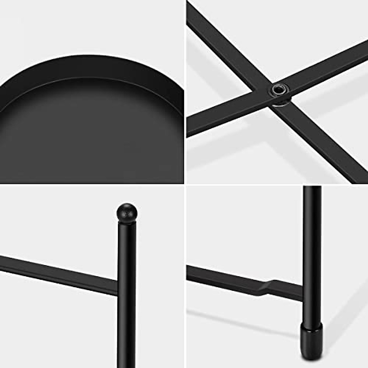 2-Tier Bathroom Countertop Organizer Decorative Tray Vanity Tray Cosmetic & Makeup Storage Standing Shelf, Black