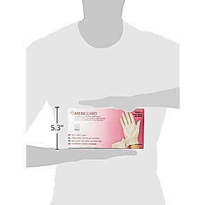 Medline MediGuard Vinyl Exam Gloves, 150 Count, Medium, Powder Free, Disposable, Not Made with Natural Rubber Latex, All-purpose Medical Tasks