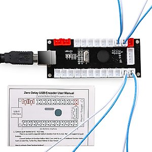 Easyget 2 Player Zero Delay Generic Game Controller USB to Joystick for MAME & Raspberry Pi 1/2/3 RetroPie DIY Projects