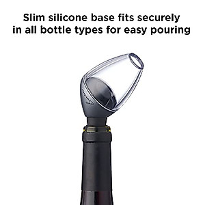 Rabbit Wine Aerator and Pourer, 7-Inch, Silver/Black/Clear