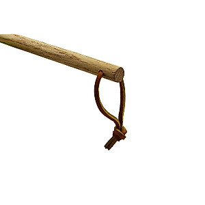 Heavy Duty Leather Fly Swatter with Oak Wooden Handle 18 inch (3)