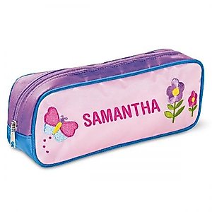 Butterfly and Flowers Pencil Case