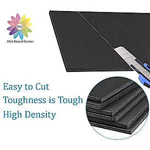 MBC MAT BOARD CENTER, 3/16" Thick Foam Core Board 11x14, Black Foam Backing Boards (Pack of 10)
